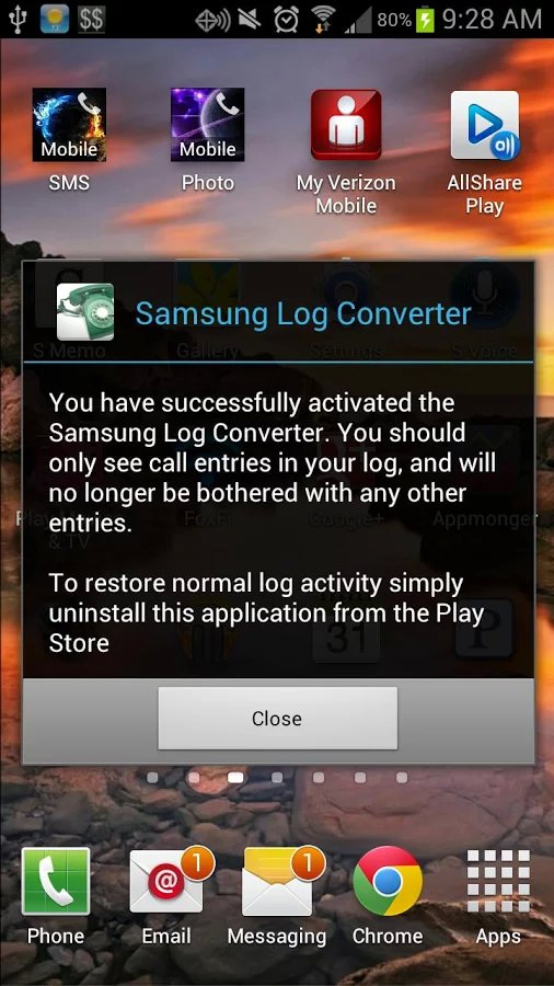 Remove SMS entries from Samsung Galaxy S4 Call Log - Axiom IT