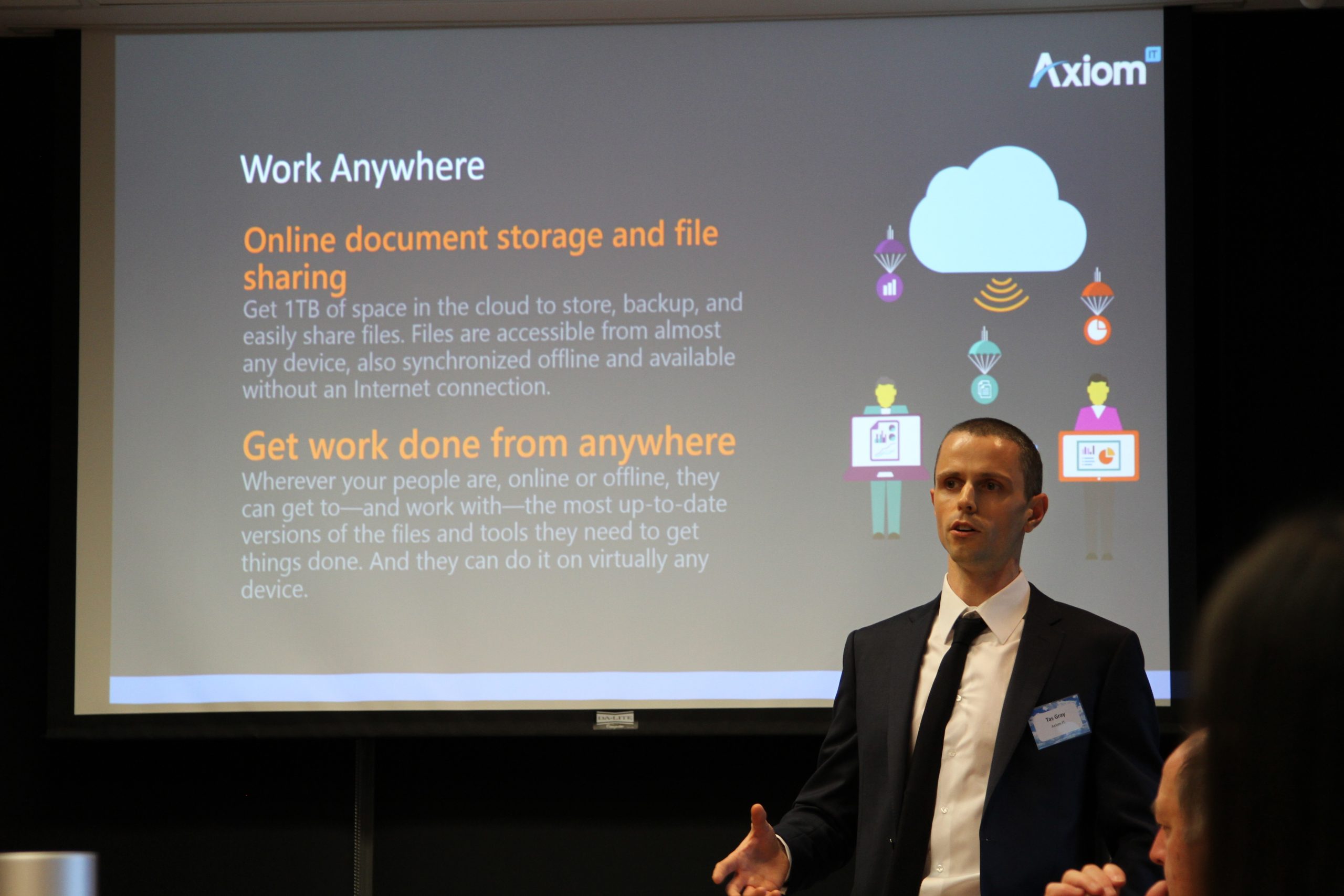 Presenting on Office 365 at Microsoft - Axiom IT