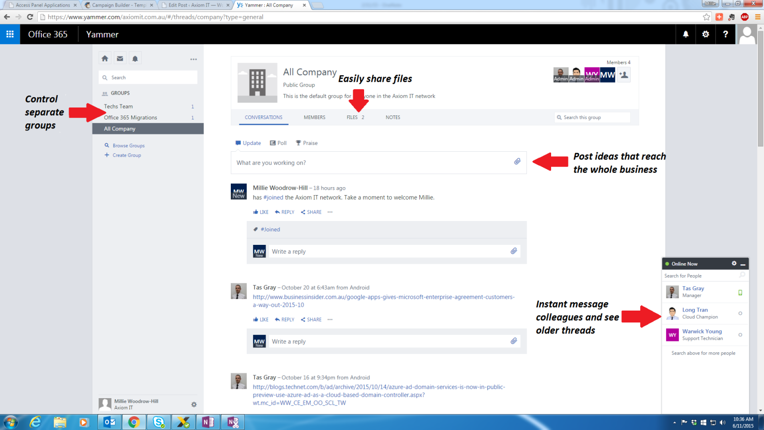Minimise Email Clutter With Yammer & Office 365