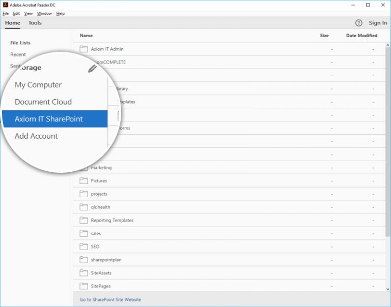 Open and Save Adobe PDF files directly to SharePoint Online (Office 365 ...