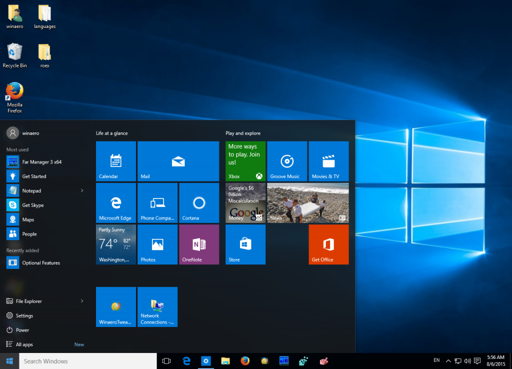 New Start Menu In Windows 10 Build 10036 Riset
